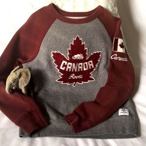 Roots Tops | Roots Canada Bright Red White Pullover Hoodie | Poshmark
